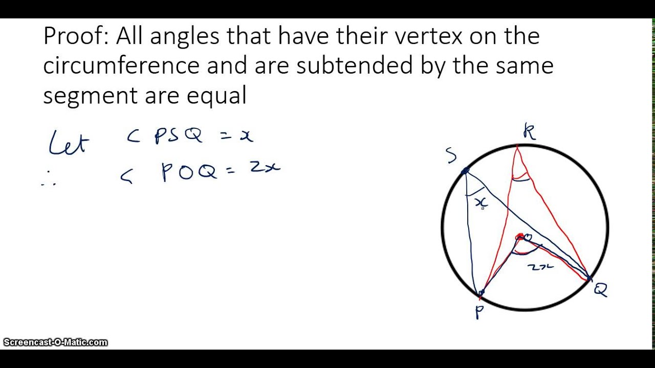 Circle Theorem 2 Proof Youtube