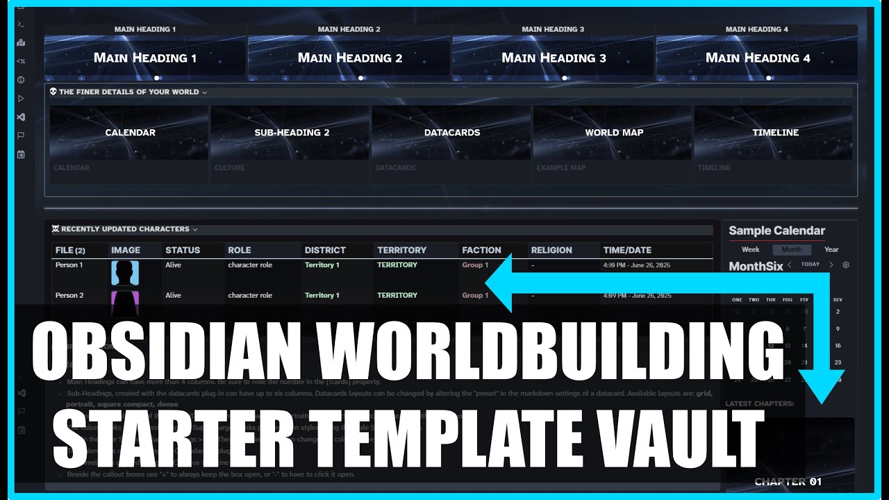 New Obsidian Worldbuilding Starter Template Vault Youtube