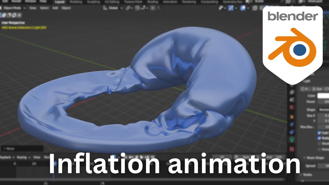 How To Make Inflation Animation In Blender Blender Tutorial Youtube
