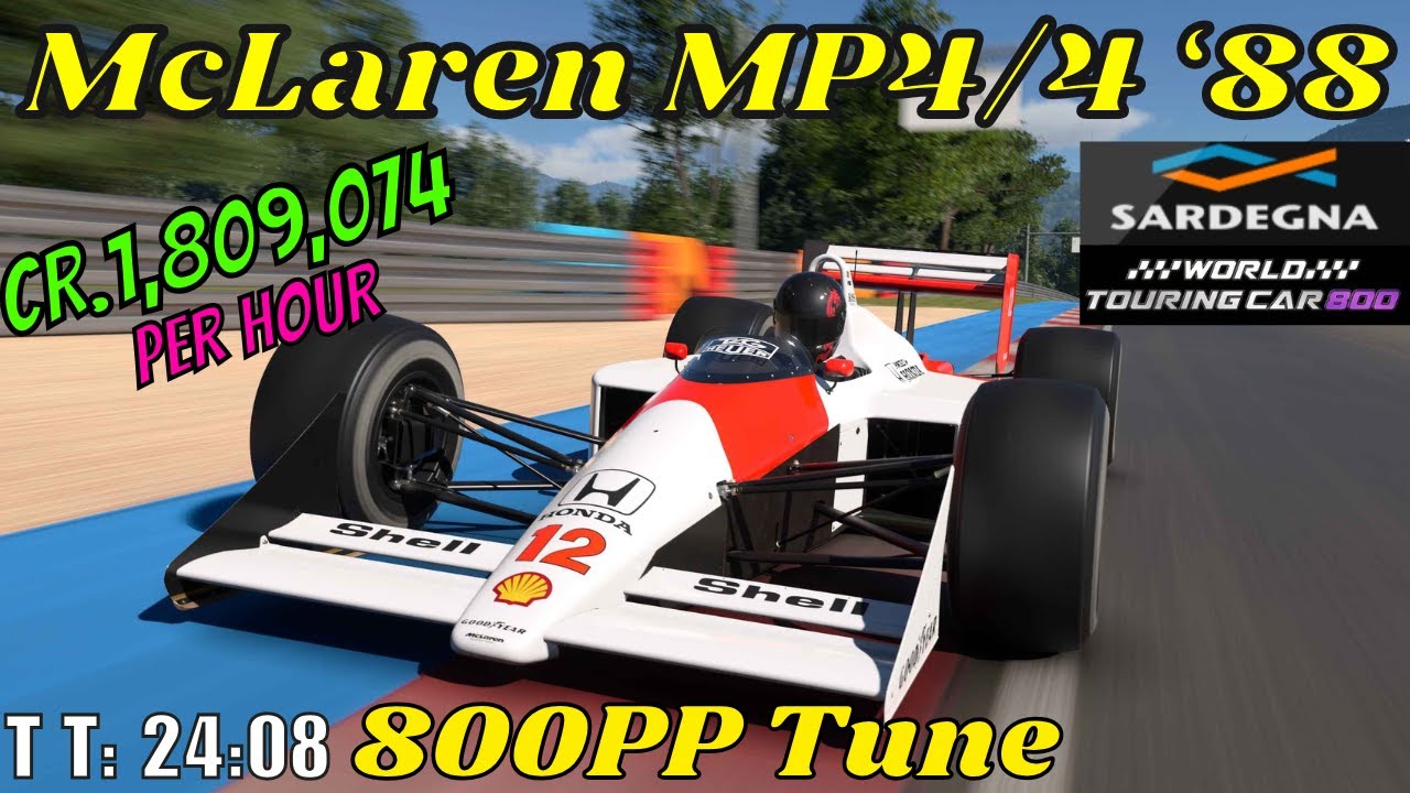 Gt7 Mclaren Mp4 4 88 Sardegna 800pp Tune 1 52 Youtube