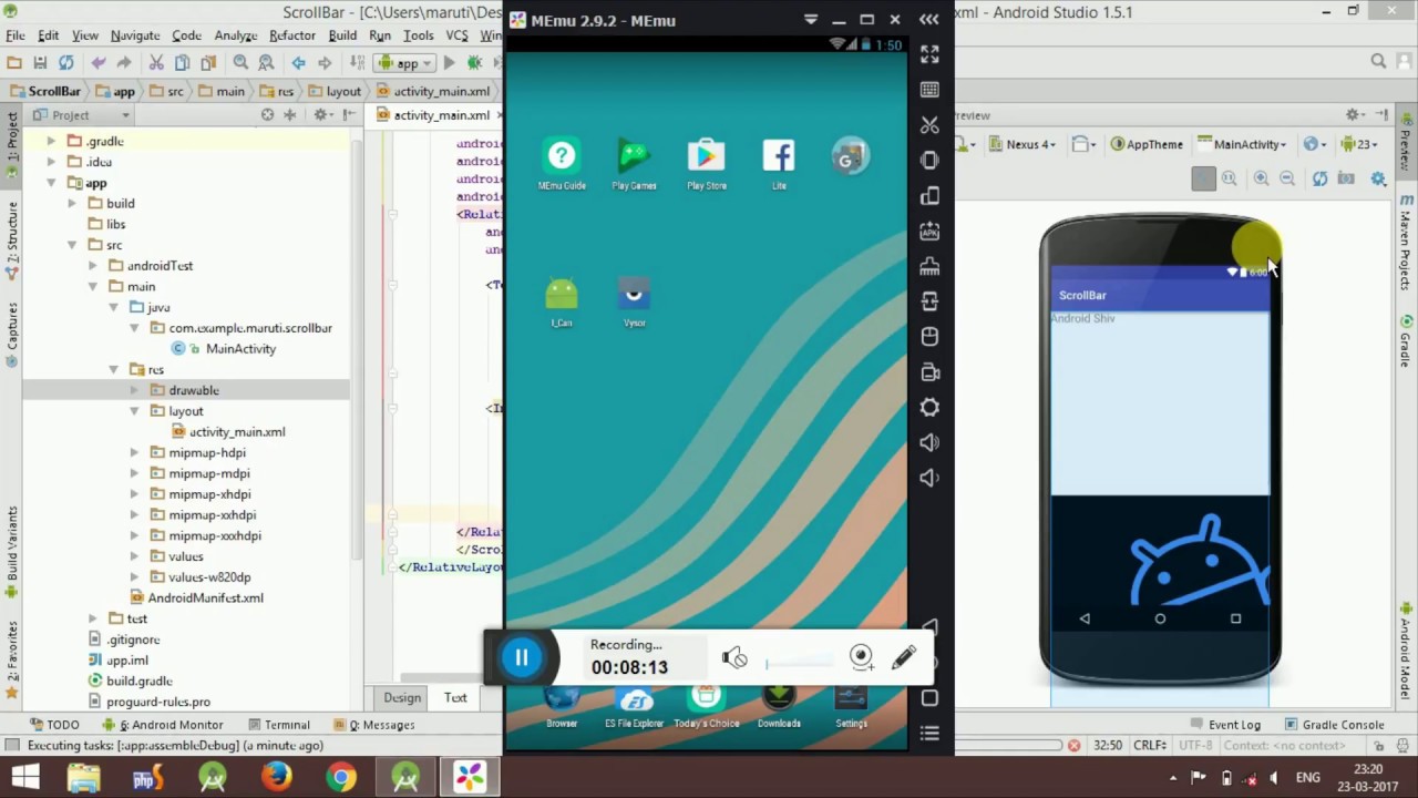 Android Studio Add Scrollview In Android Studio Youtube