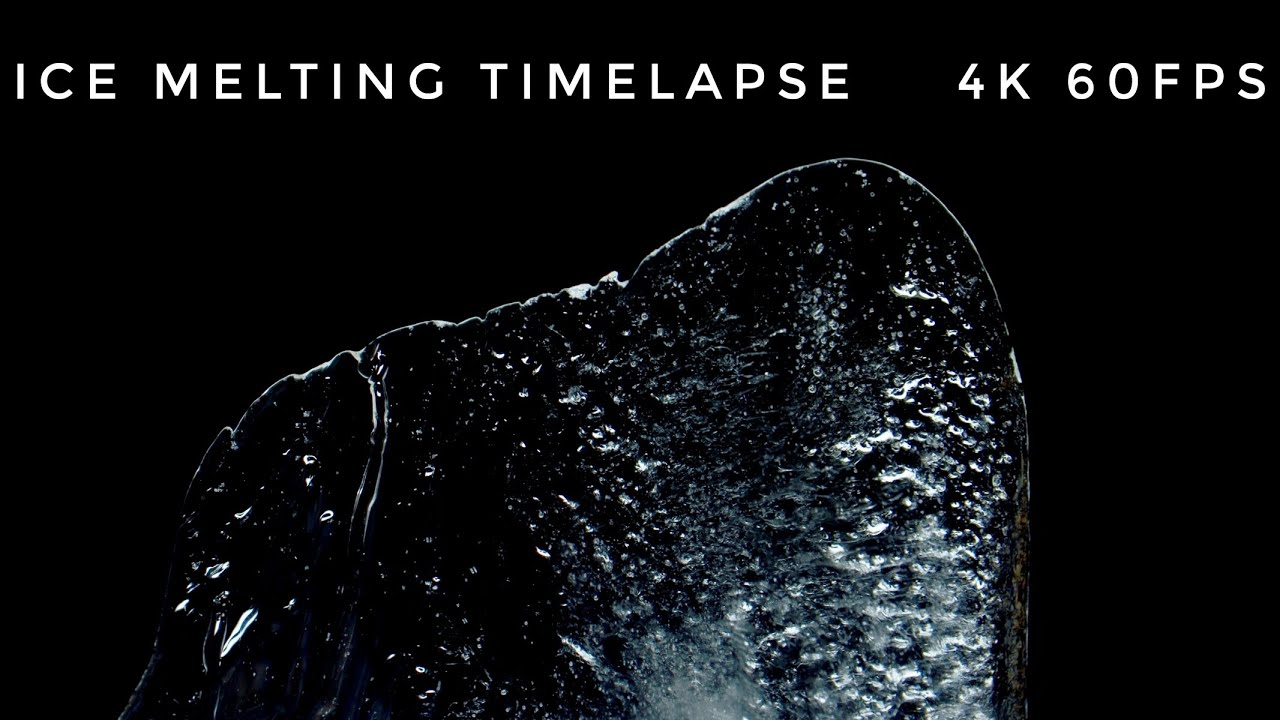 Ice Melting Time Lapse 4k 60fps Miniature Glacier Melting Time Lapse