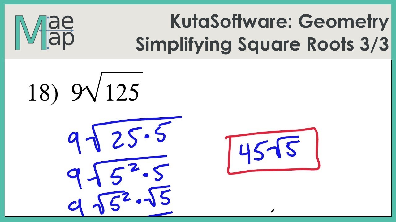 Simplifying Square Roots Worksheet Proworksheet