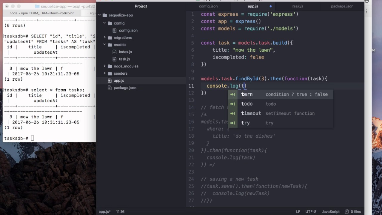 Using Sequelize Models Youtube