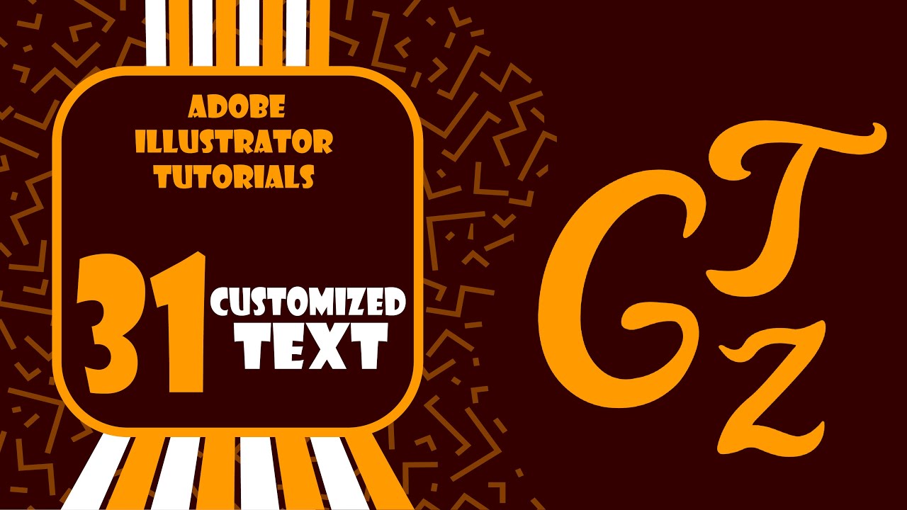 Adobe Illustrator Tutorials 31 Customized Text Youtube