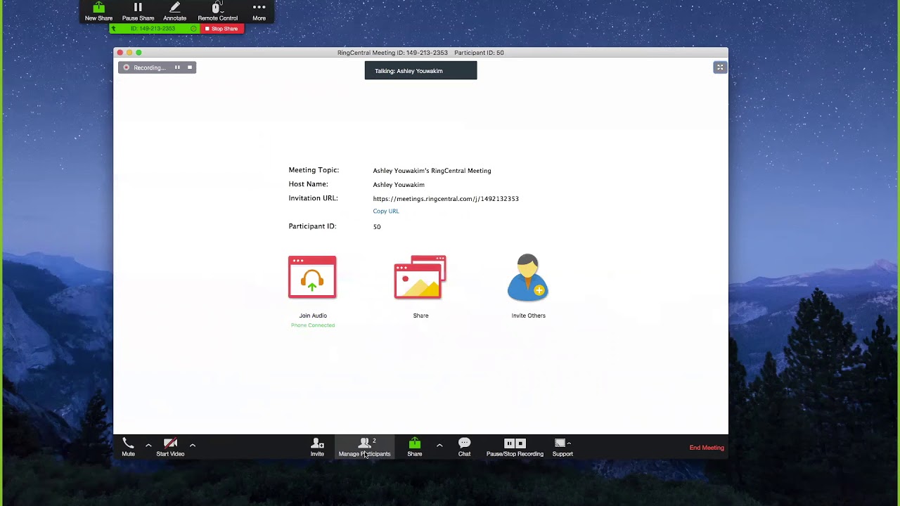 Meetings Features Ringcentral Tutorial Youtube