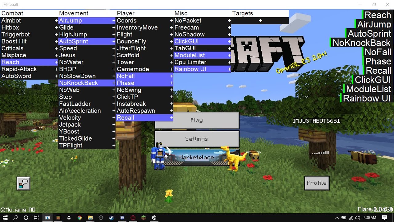 Minecraft Windows 10 Edition Hack Client Volfoc