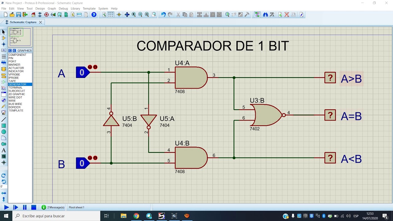 Comparador De 1 Bit Youtube