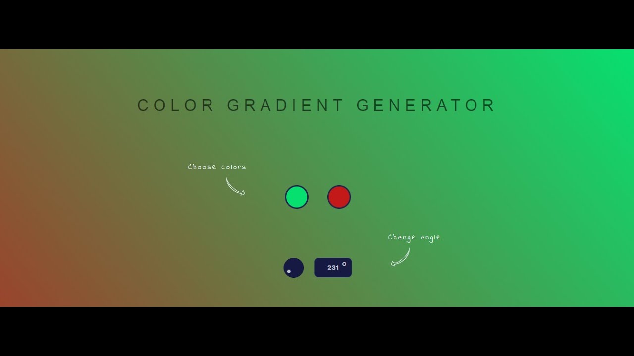 Simple Color Gradient Generator Using Javascript Youtube