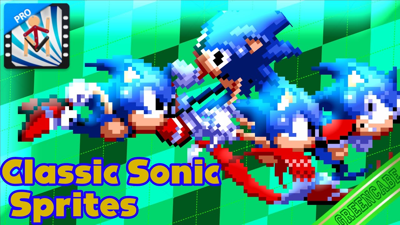 The Classic Sonic Sprites Sticknodes Test Animation Youtube