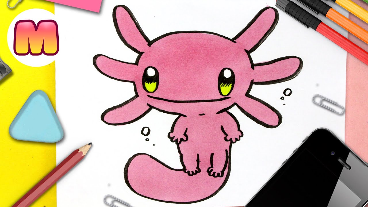 Como Dibujar Un Ajolote Kawaii рџ Dibujos Faciles Kawaii рџ Aprende A
