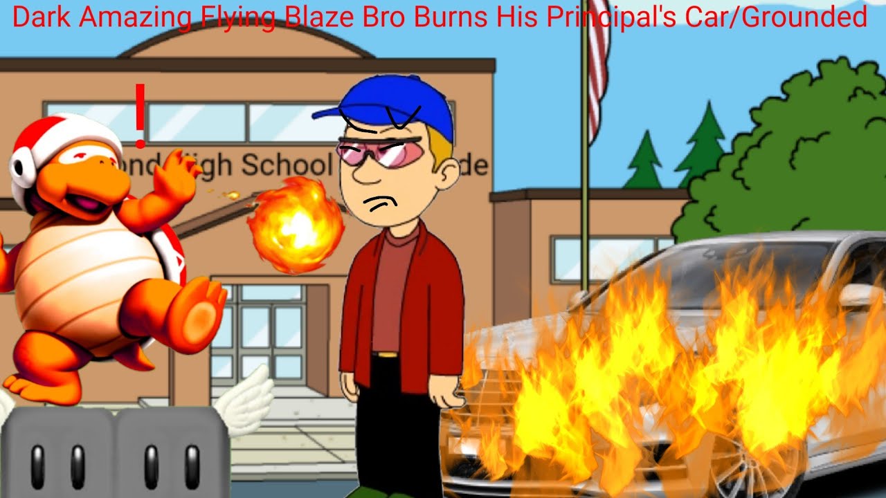 Dark Amazing Flying Blaze Bro Burns His Principal S Car Grounded Youtube