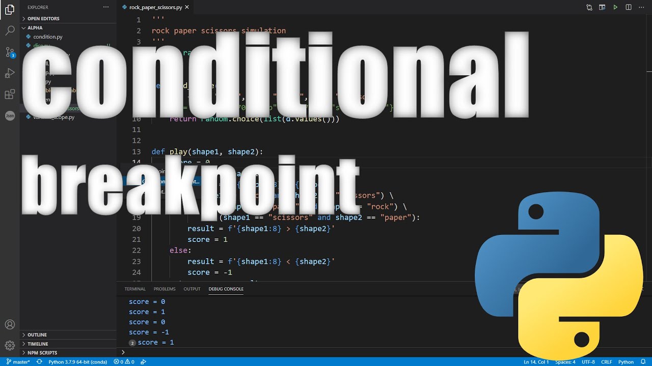 Conditional Breakpoint In Visual Studio Code Design Talk