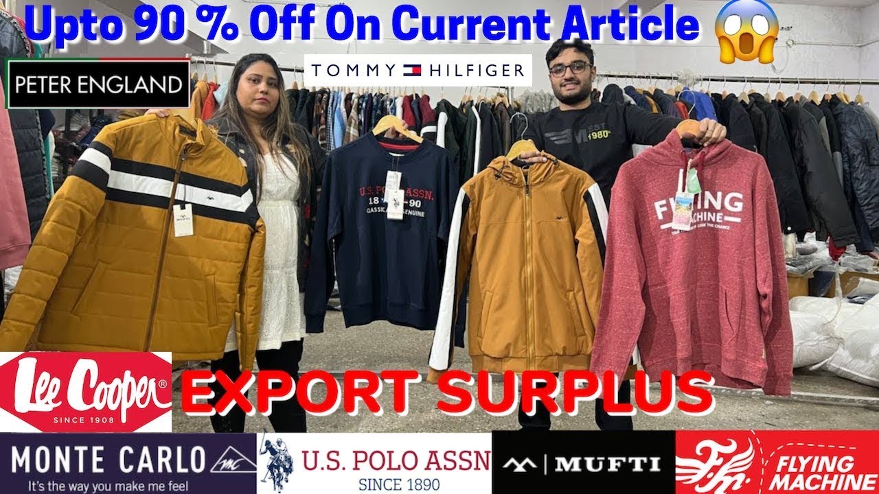 Cheapest Export Surplus Branded Jacket Hoodies Etc Wholesale