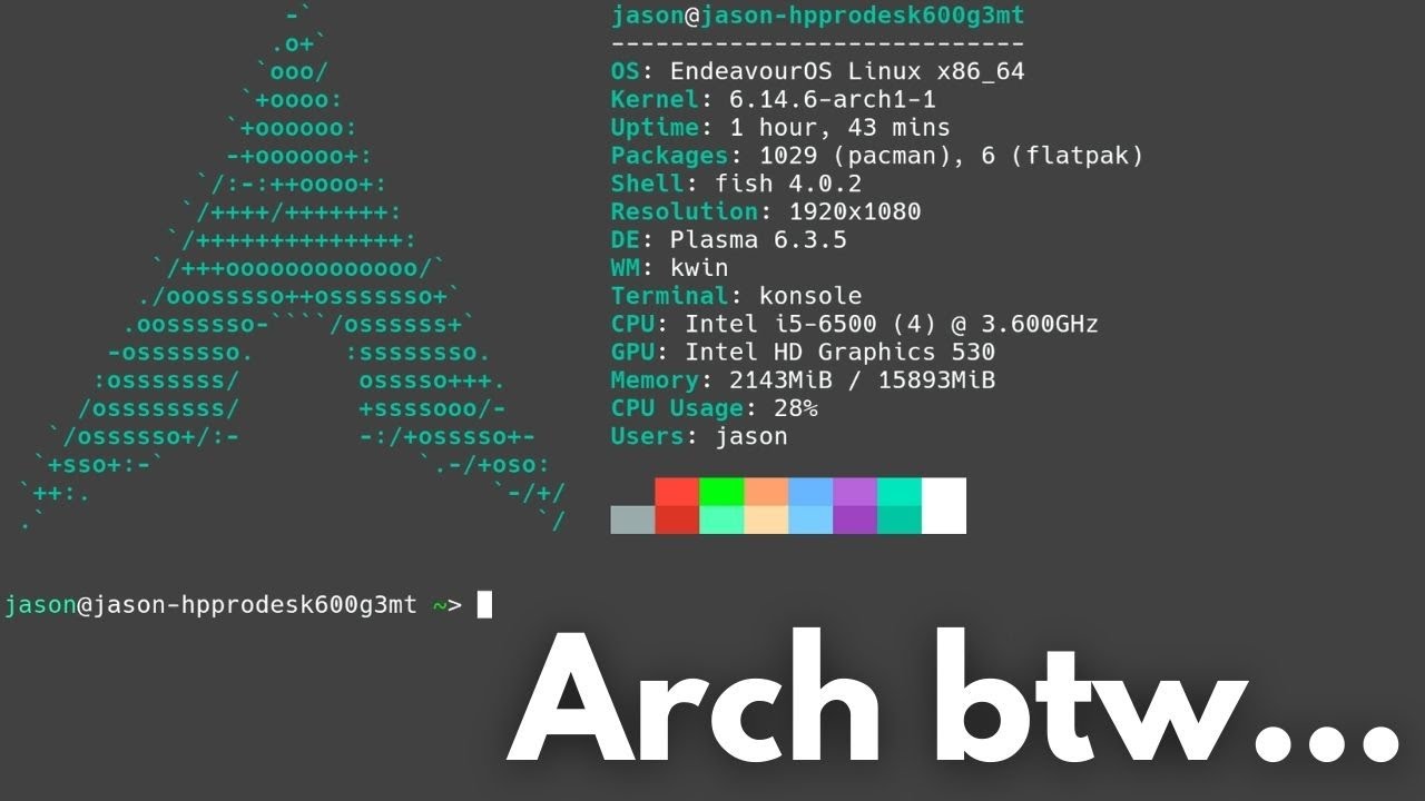 I Use Arch Linux And You Can Too I Use Arch Btw Youtube