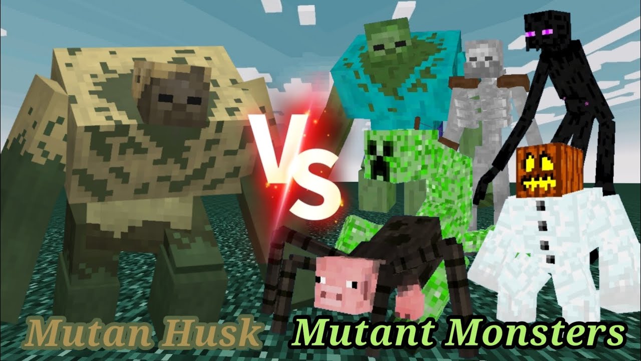 Mutant Husk Vs Mutant Monsters Minecraft Mob Battle Youtube