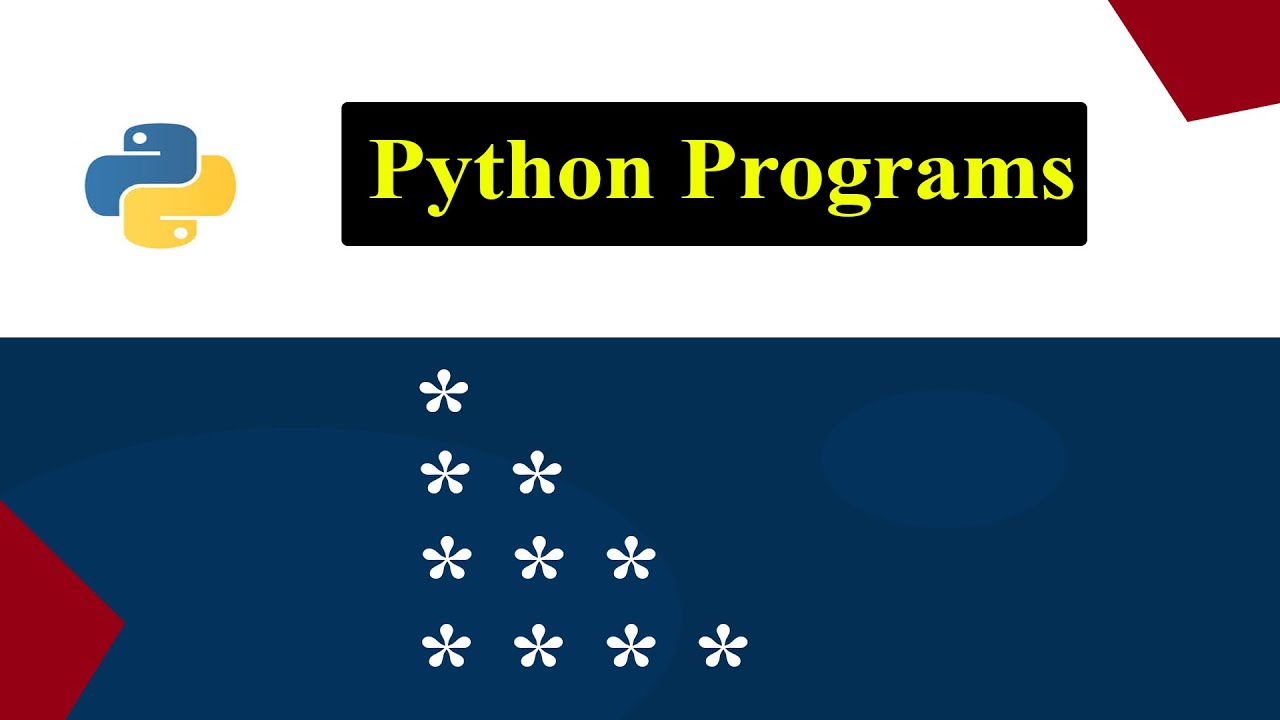 Printing Stars In Right Triangle Shape Python Pattern Program