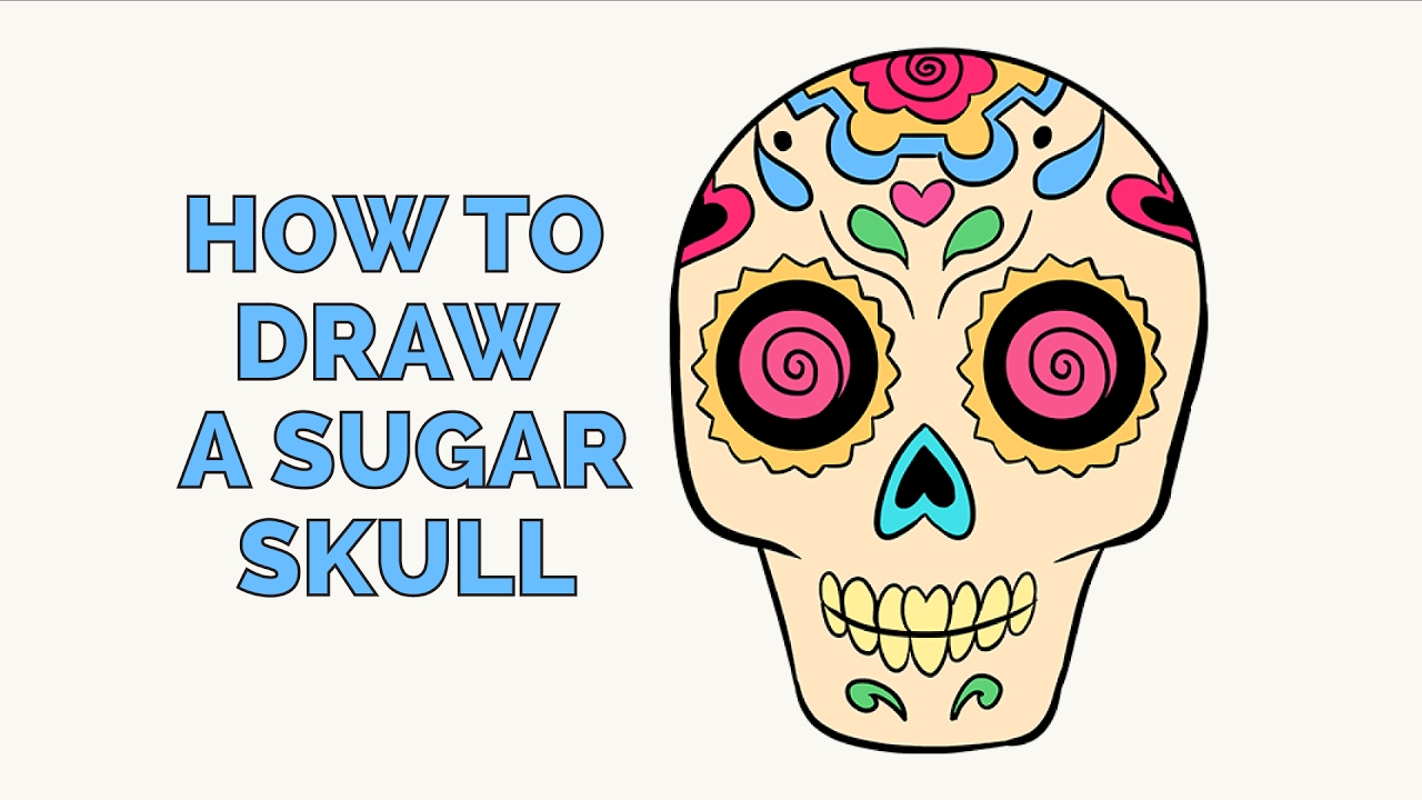 How To Draw A Sugar Skull Easy Step By Step Drawing Tutorial Youtube