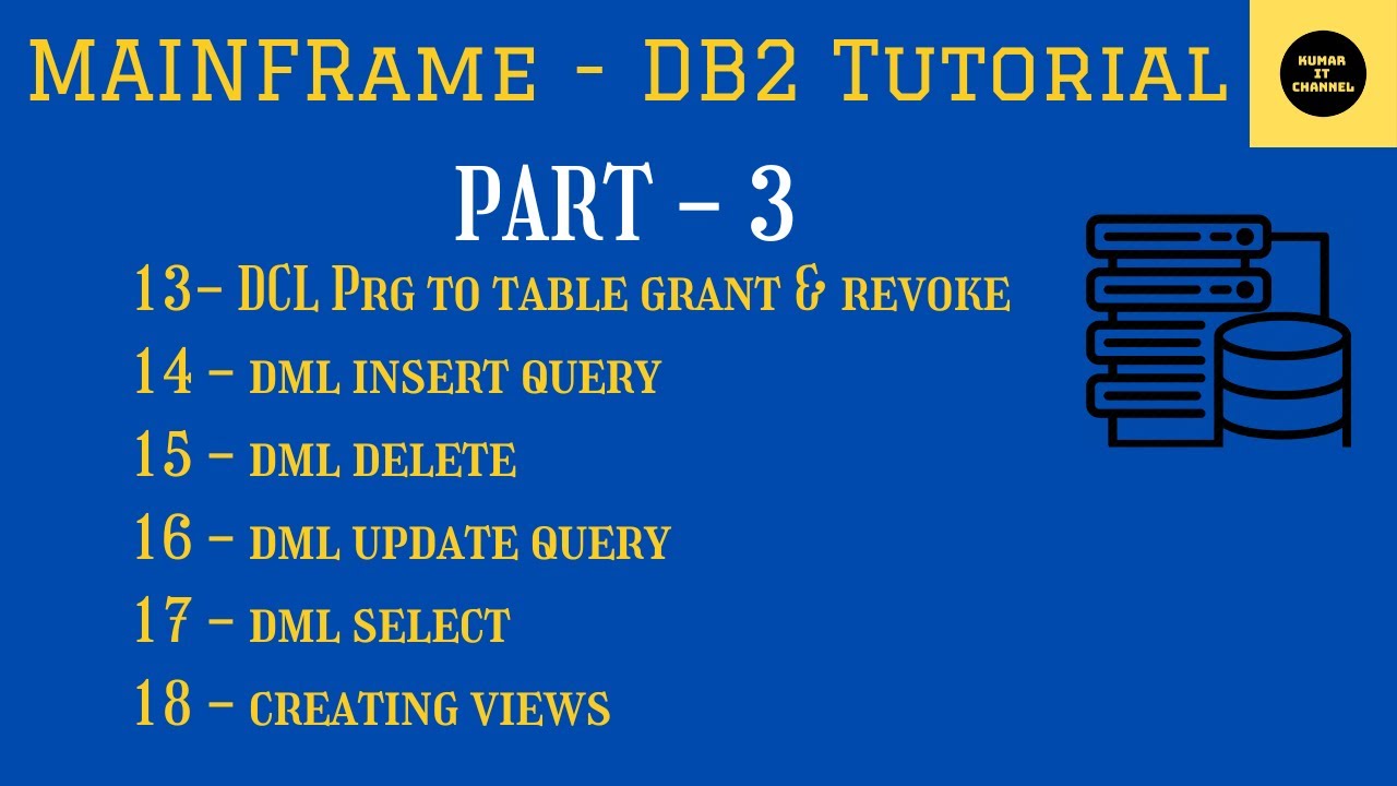 Mainframe Db2 Tutorial Part 3 Refresher Youtube