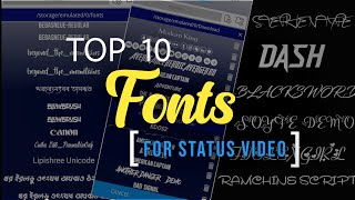 Top 10 Fonts For Status Video Best Fonts For Editing 2021 Best Font ...