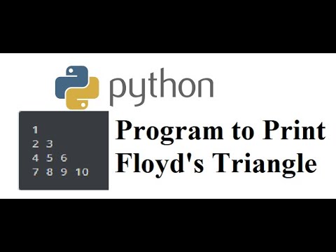 Python Program To Print Floyd S Triangle Youtube