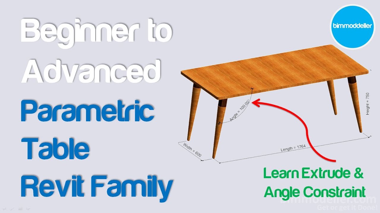 6 Create Revit Parametric Table Family Tutorial Youtube