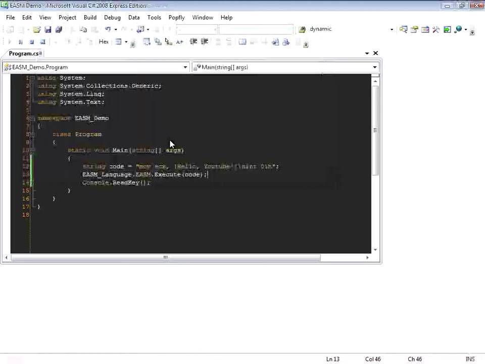 Easm Programming Language Demo Youtube