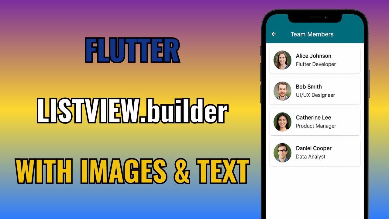 Flutter Listview Builder Tutorial Build Scrollable Lists With Images
