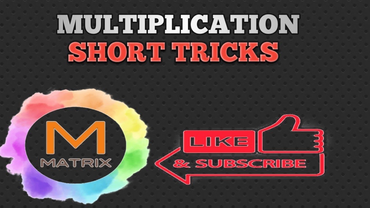 Multiplication Tricks Multiplication Short Trick Youtube