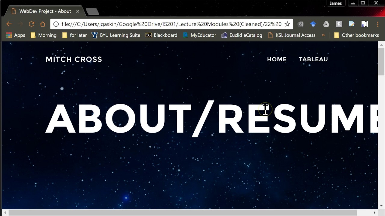Webdev Example Site Youtube