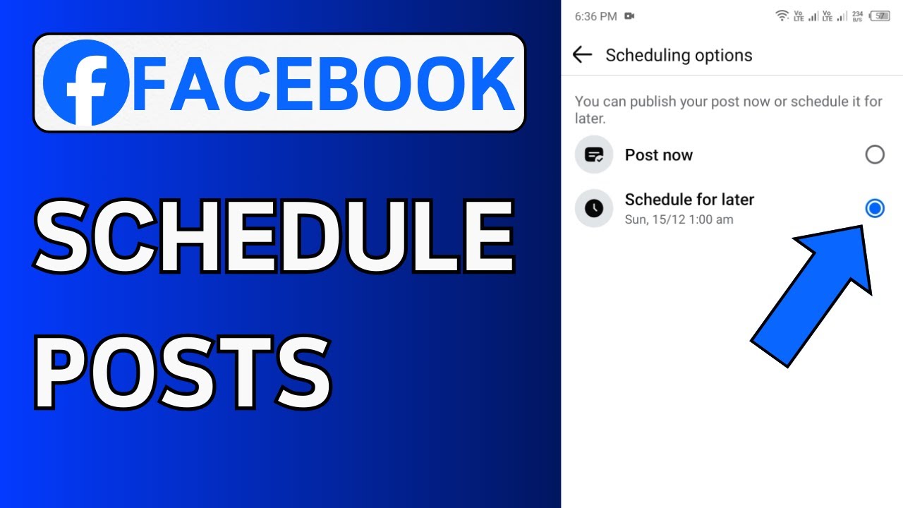 How To Schedule Posts On Facebook Youtube
