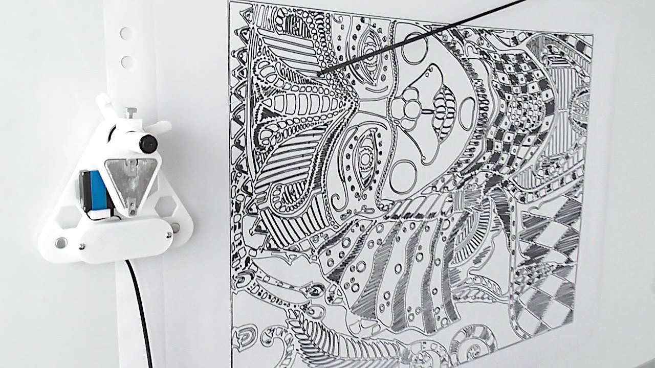 V Plotter Wall Plotter Mit Raspberry Pi Youtube