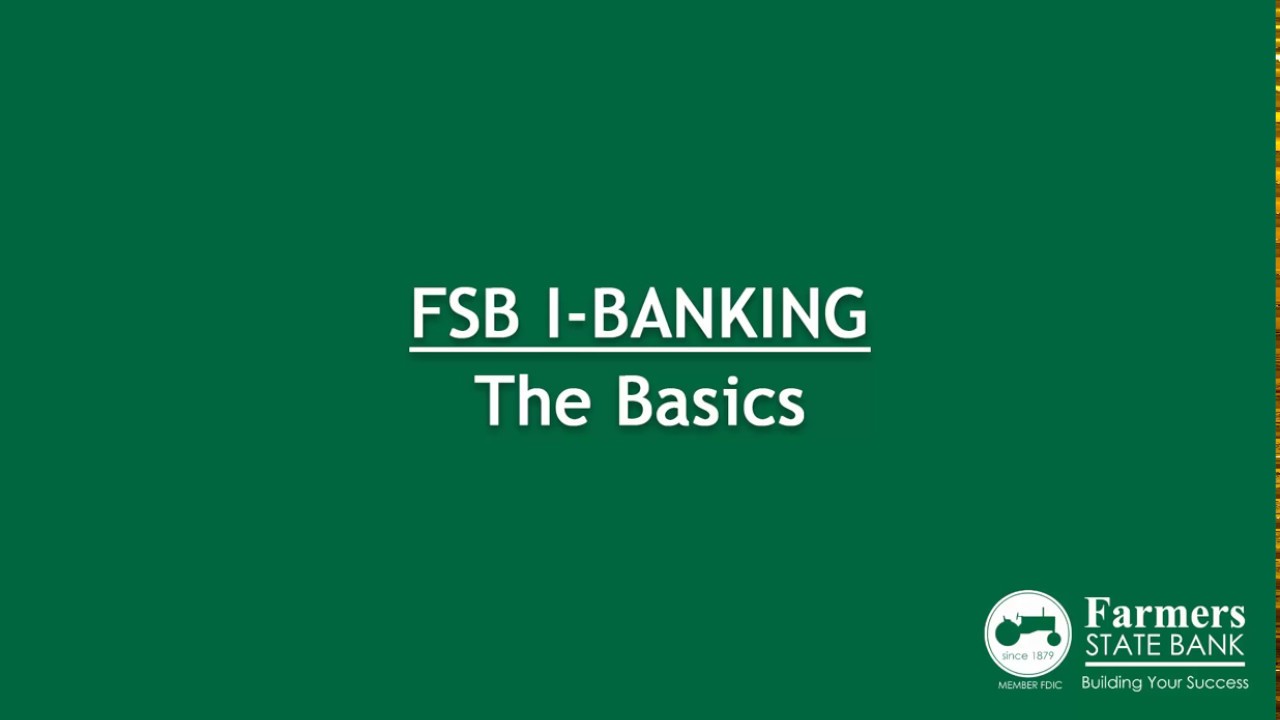 Fsb I Banking The Basics Youtube
