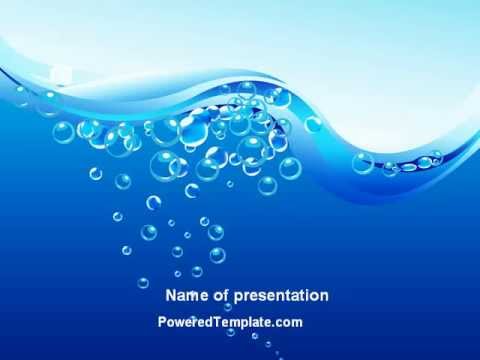 Water Bubbles Powerpoint Template By Poweredtemplate Youtube