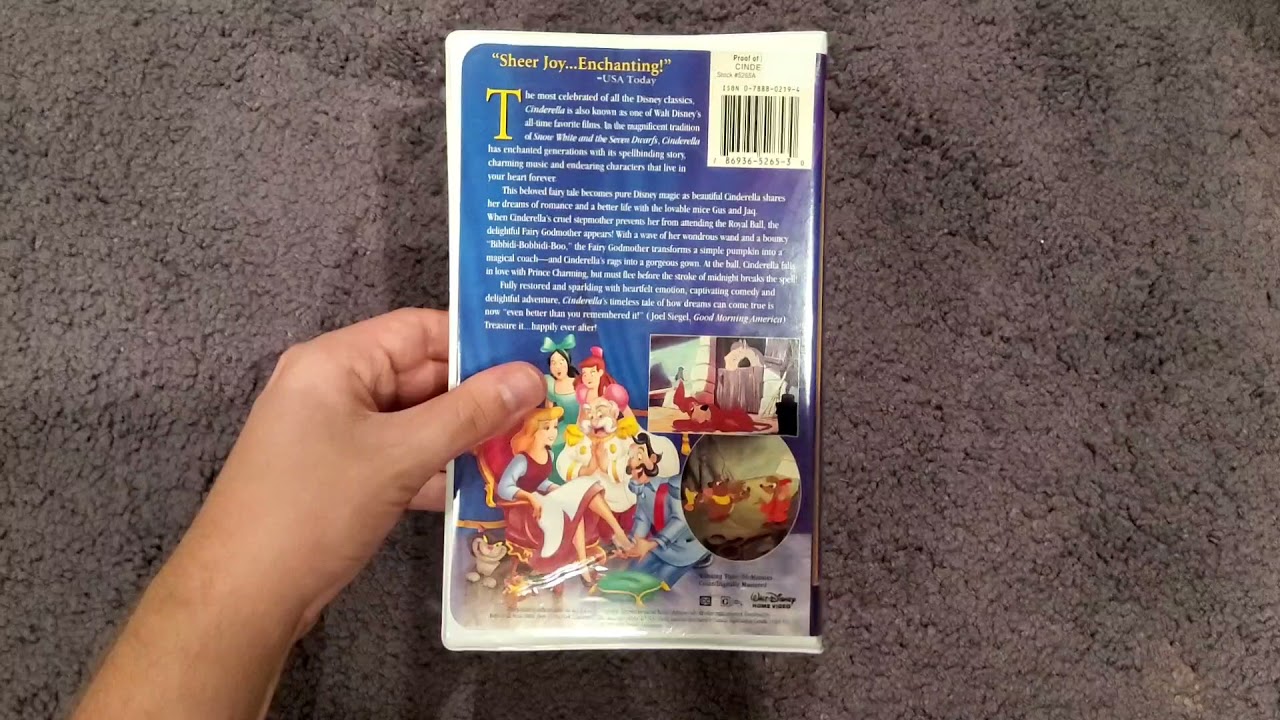 Cinderella 1950 Vhs Review Youtube