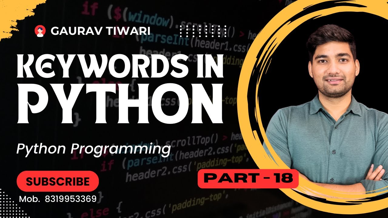Keywords In Python Youtube