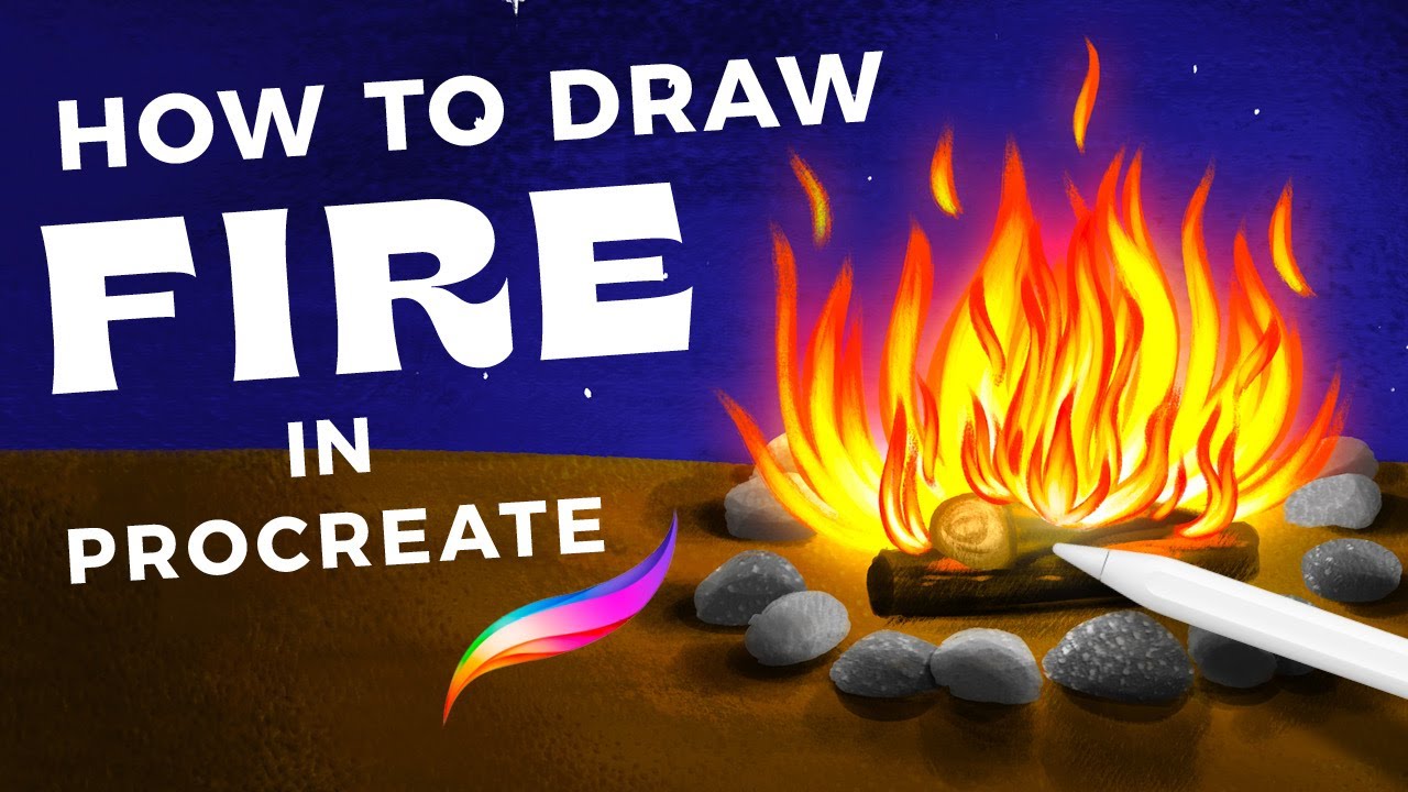 How To Draw Fire In Procreate Youtube