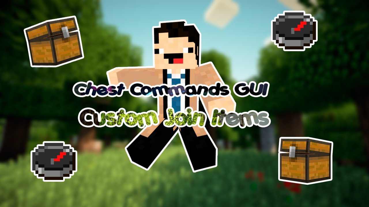 Minecraft Chest Commands Gui Custom Join Items Configurado Youtube