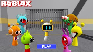 Sprunki Fun Bot Plays Sprunki Phase 2 Prison Run Obby Roblox Incredibox