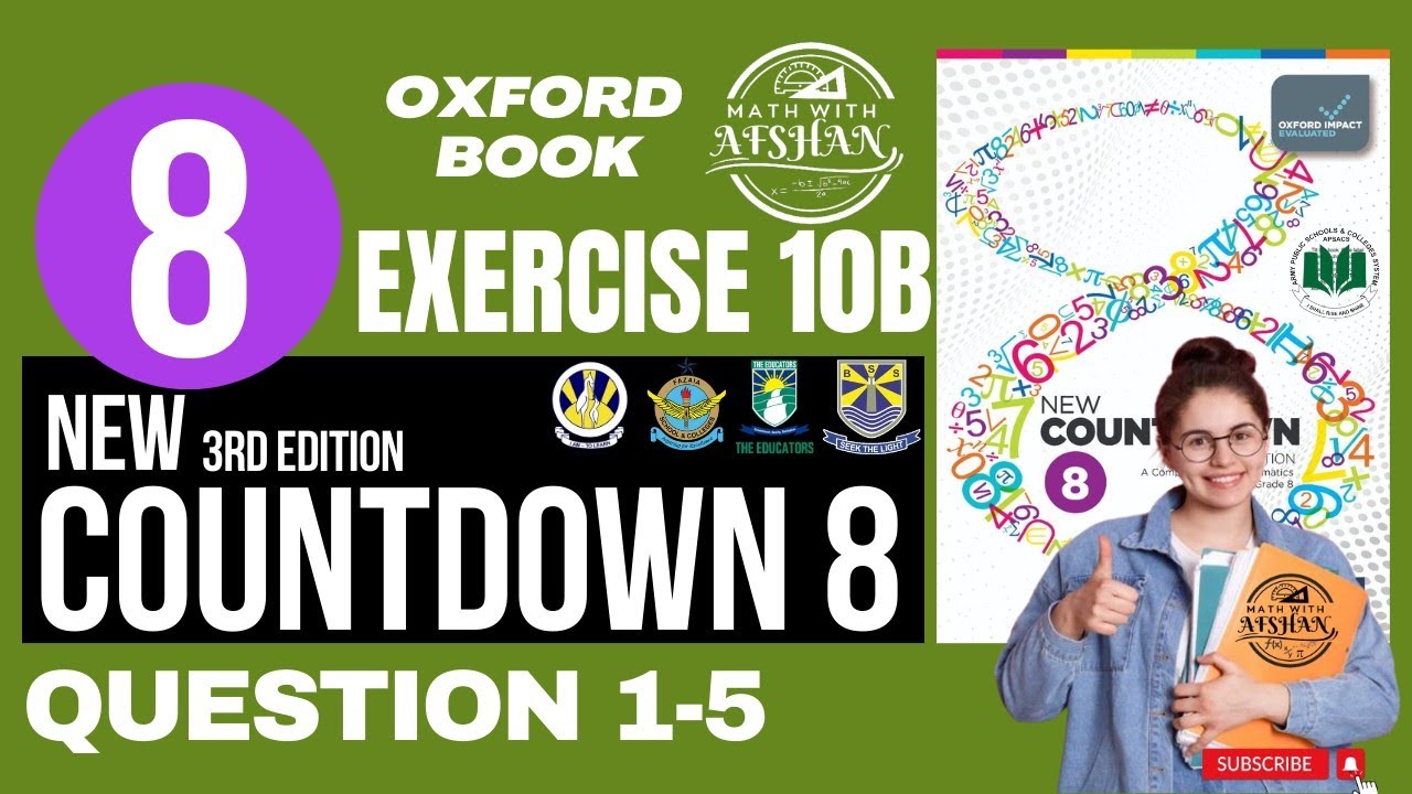Class 8 Math Exercise 10b Question 1 5 New Countdown Third Edition