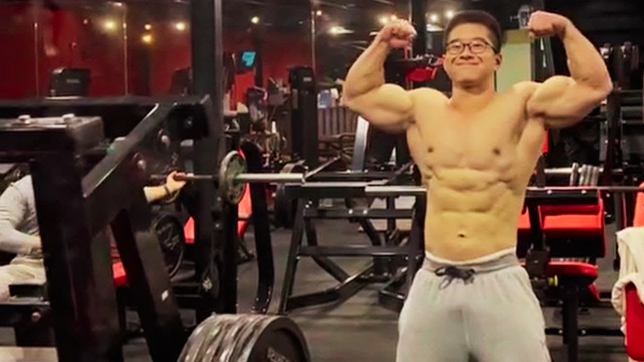 Chinese Bodybuilder Muscle Flexing 170 Youtube