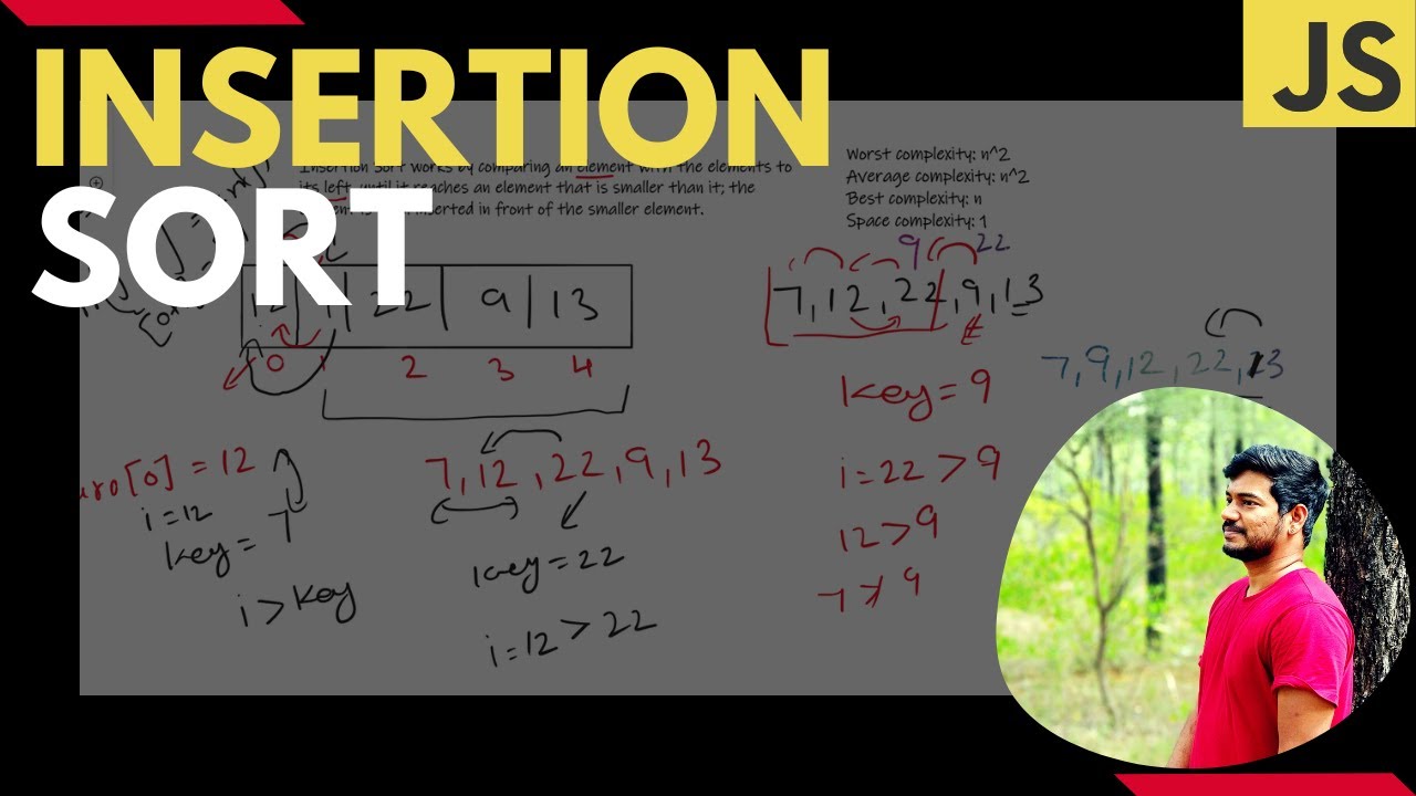 Insertion Sort Javascript Youtube