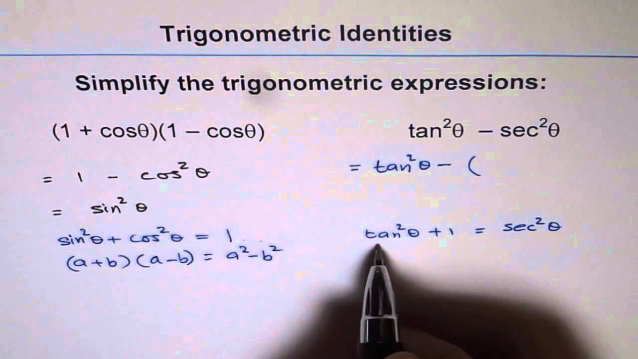 Simplify Trigonometric Expression 3 Youtube