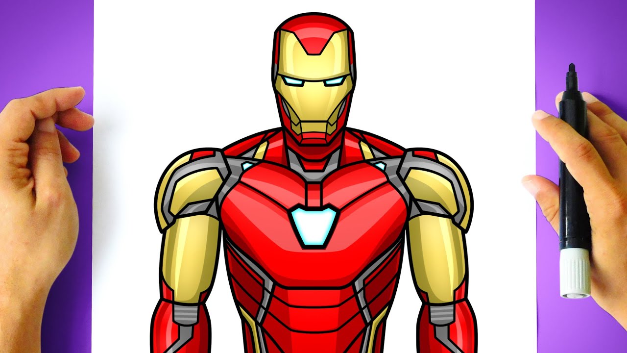 How To Draw Iron Man Mk 85 Step By Step Youtube