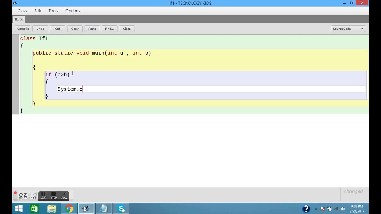 If Else Program In Bluej Program 5 Youtube