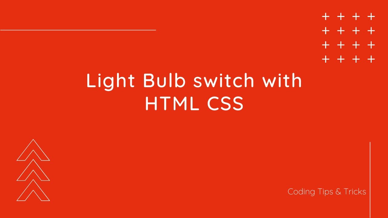 Light Bulb Switch With Html And Css Youtube
