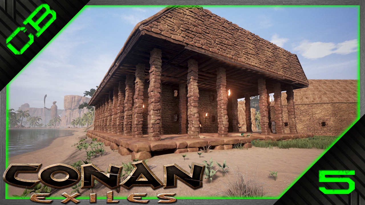 Conan Exiles Gameplay Small Temple Build 5 Youtube