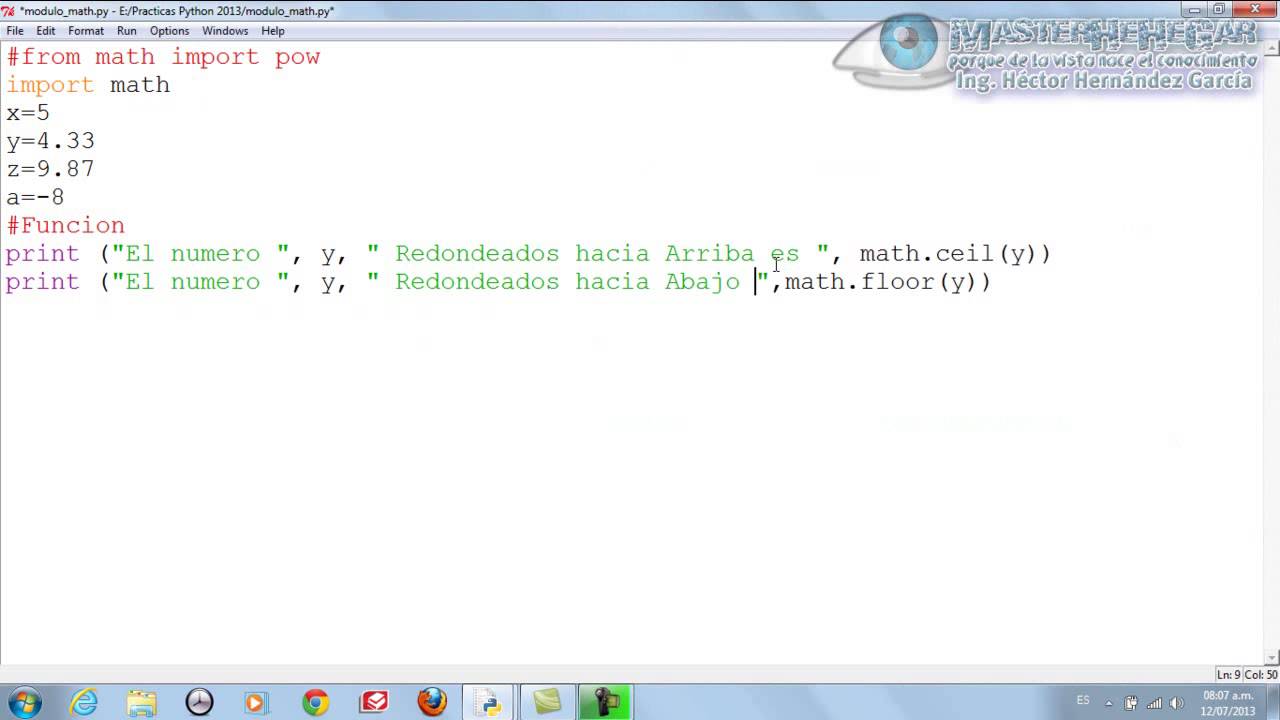 27 Utilizando El Módulo Math Python Youtube