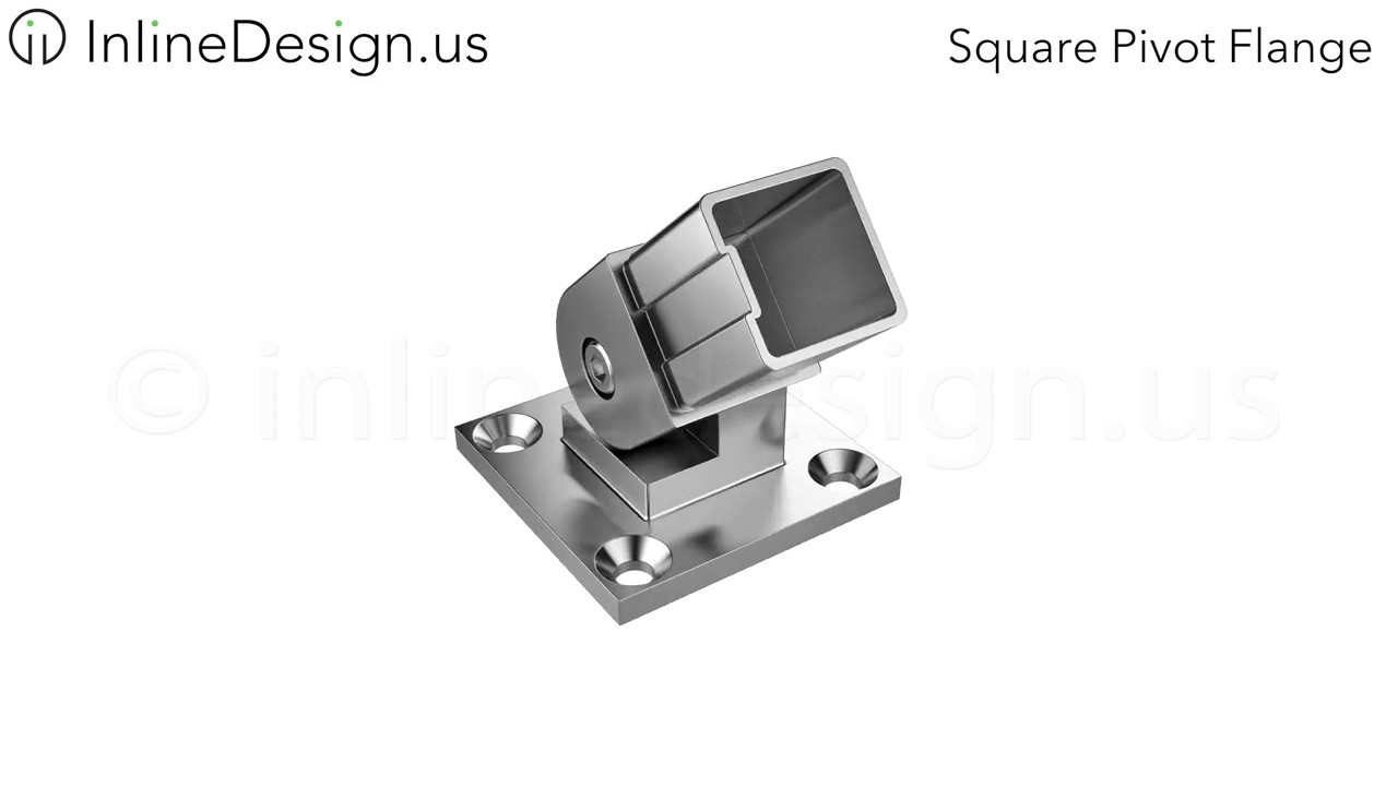 Pivot Flange For Square Tubing Youtube