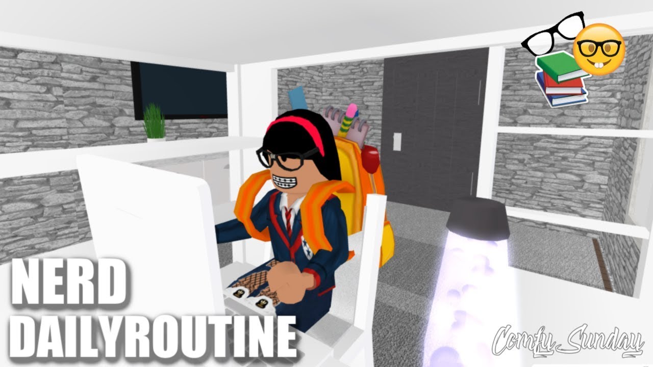 Nerd Daily Routine Roblox Bloxburg Youtube